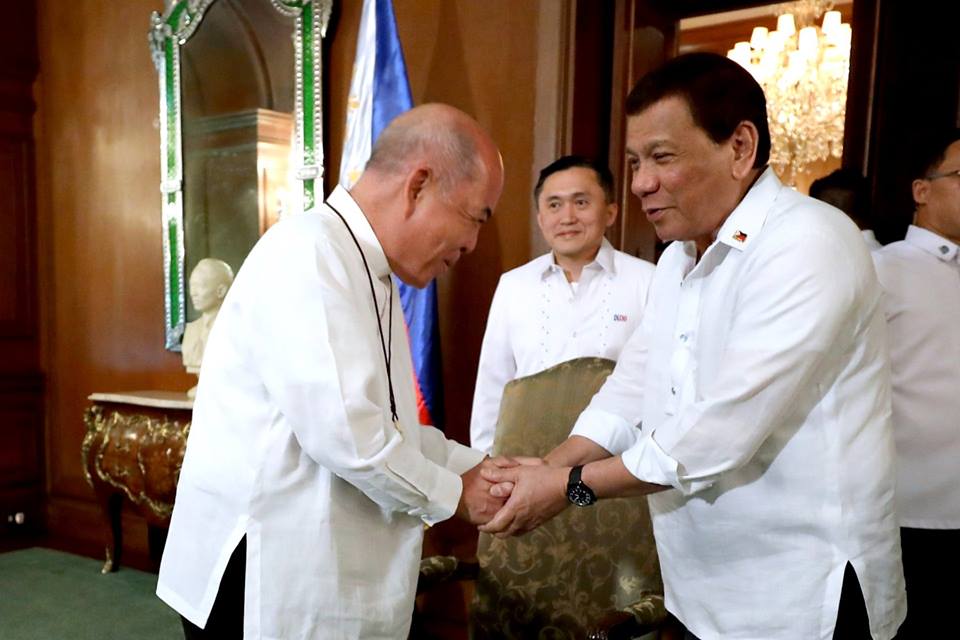 Pres. Duterte Meets With CBCP President Archbishop Romulo Valles [IN ...